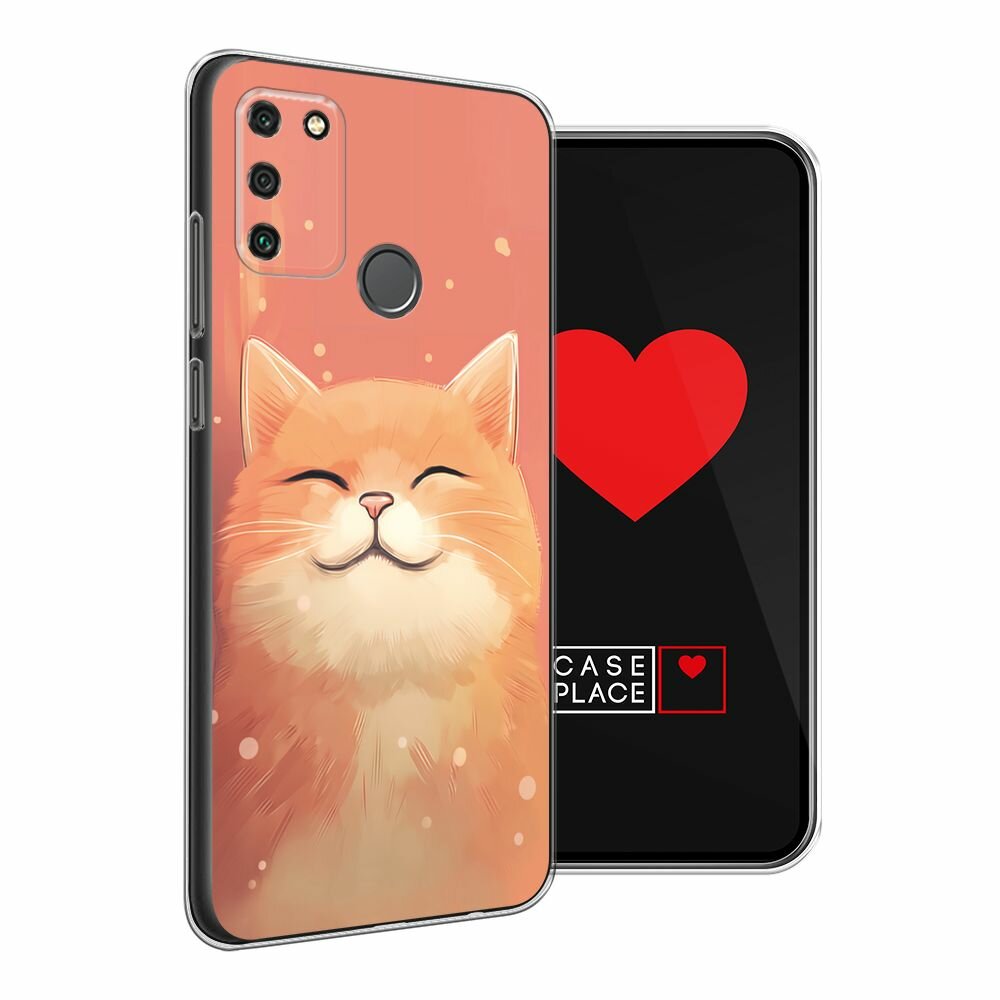 Чехол на Honor 9A / Хонор 9А с принтом "Довольный рыжий котик" — фото 1
