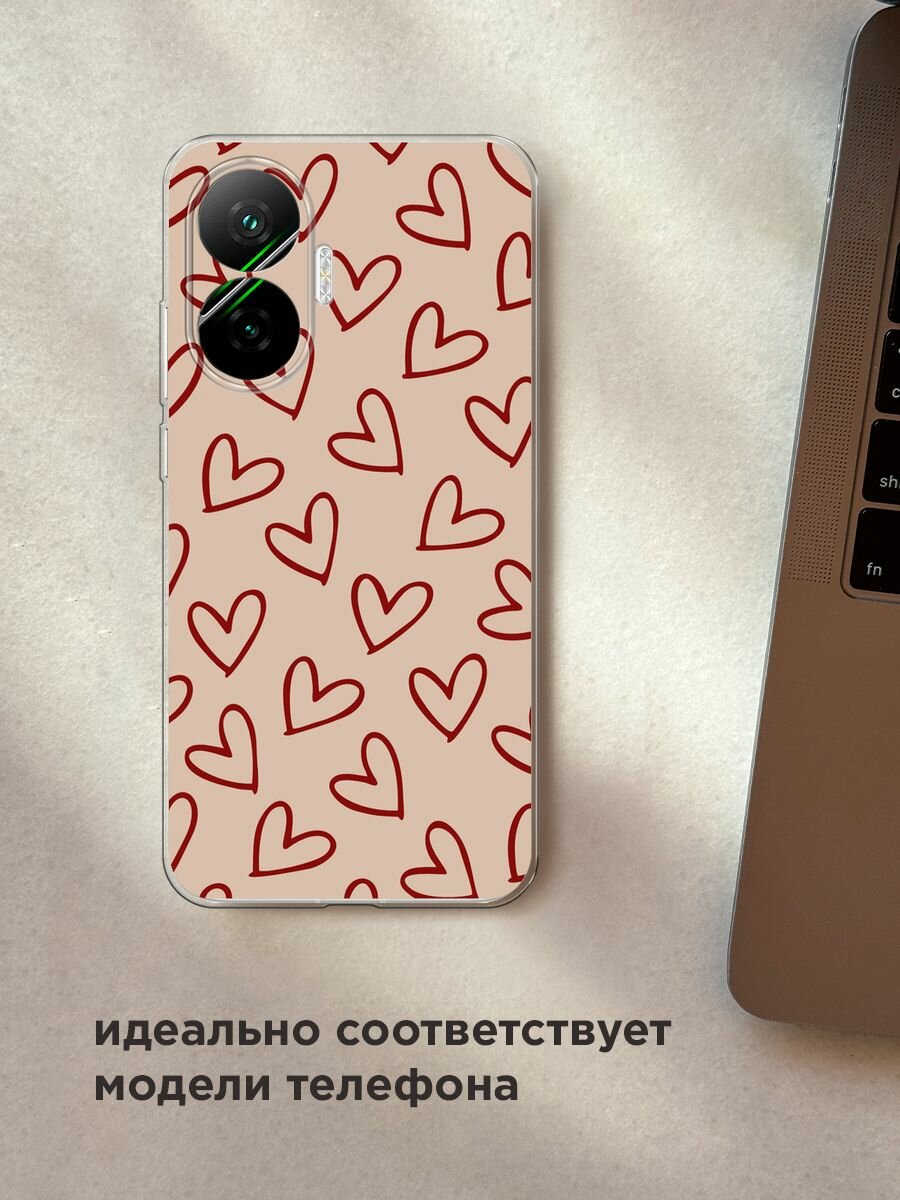 Чехол на Poco F7 / Поко F7 с принтом "Little hearts doodles 1 - 14 февраля" — фото 1