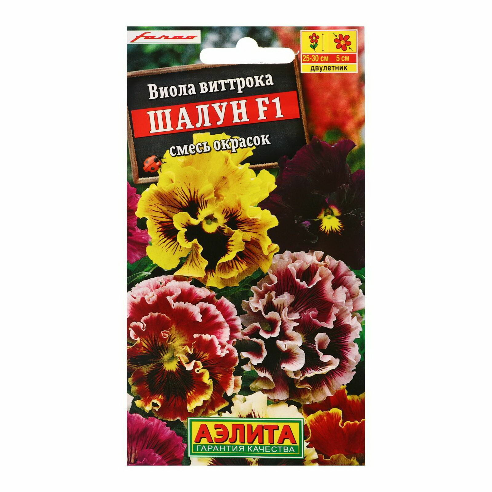 Семена цветов Виола "Шалун", Дв, 5 шт, цветение период: август