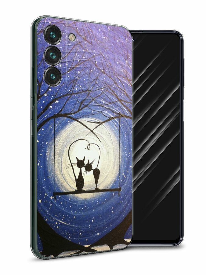 Чехол на Samsung Galaxy S22 + / Самсунг Галакси S22 Плюс с принтом Влюбленные котики 10