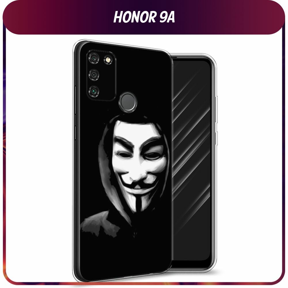 Силиконовый чехол на Honor 9A / Хонор 9А с принтом "Анонимус"