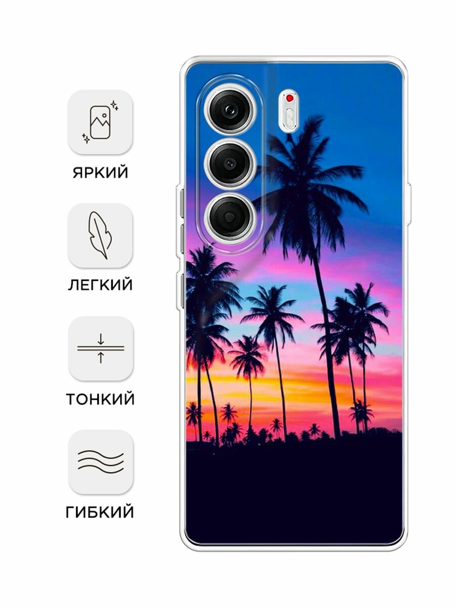 Чехол на Tecno Camon 40 Pro / Текно Камон 40 Про с принтом "Закат 5" — фото 1