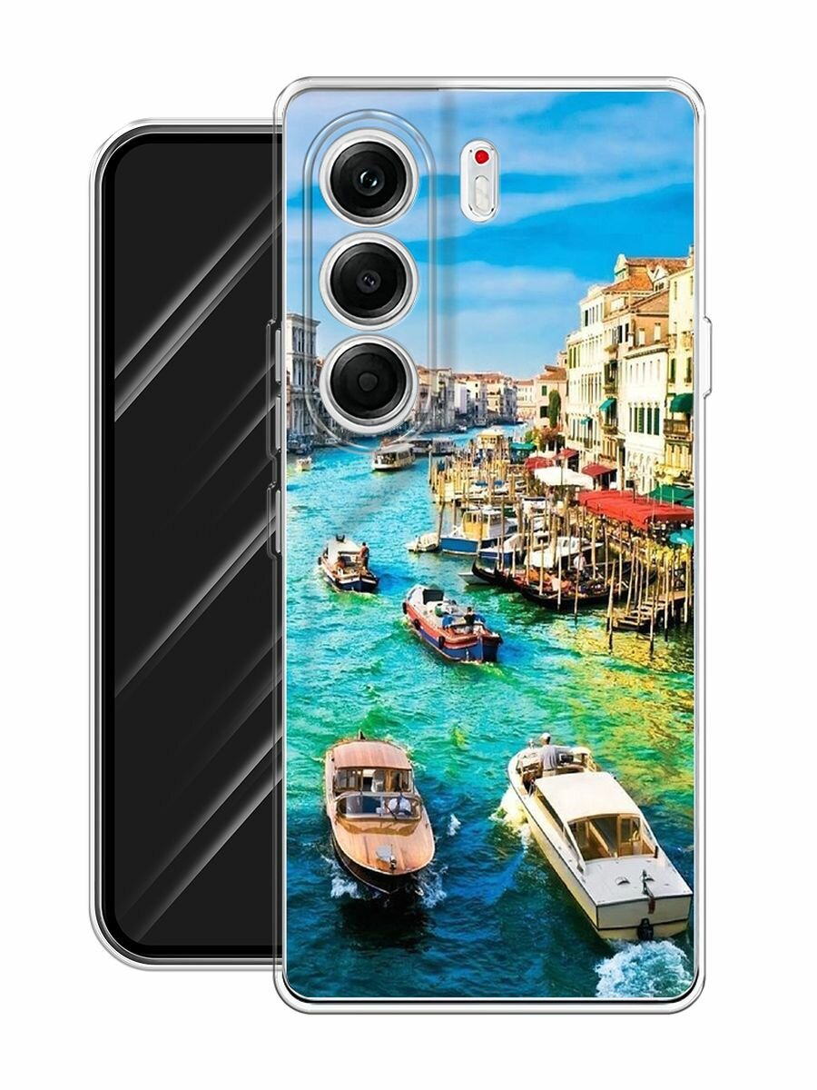 Чехол на Tecno Camon 40 Pro / Текно Камон 40 Про с принтом "Каналы Венеции" — фото 1