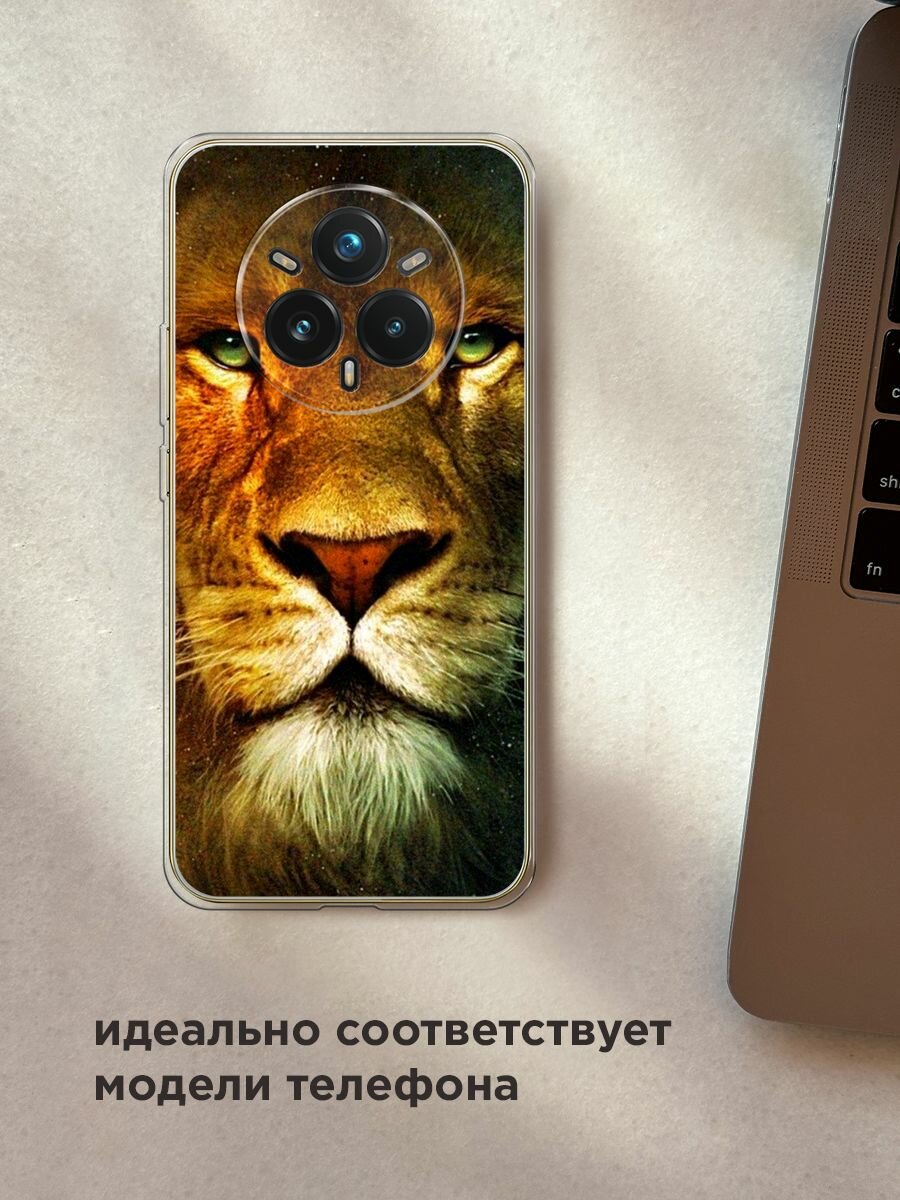 Чехол на Realme 14 Pro+ / Реалми 14 Про+ с принтом "Лев арт 8" — фото 1