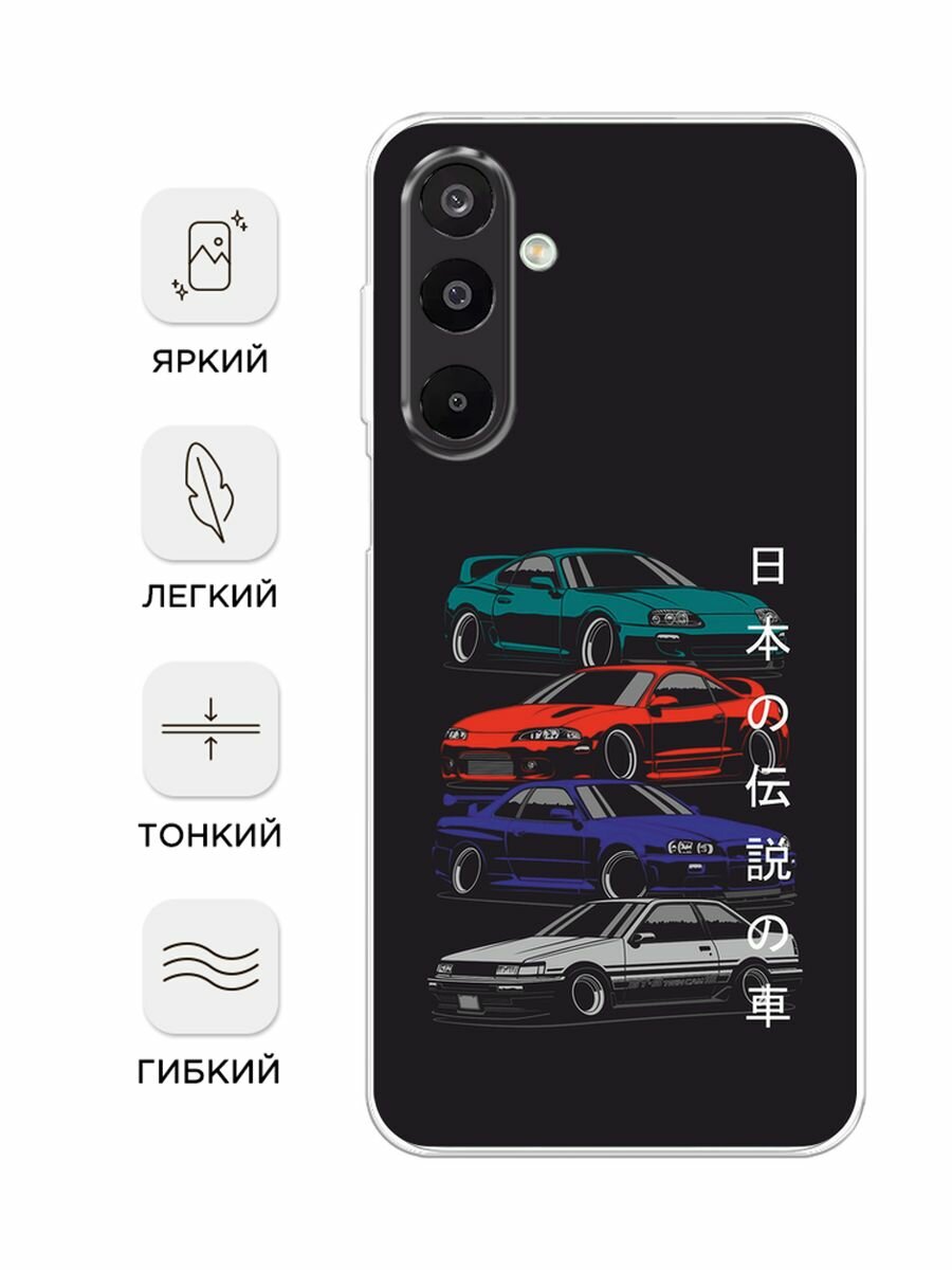 Чехол на Samsung Galaxy M16 / Самсунг Галакси М16 с принтом "JDM Legend cars" — фото 1