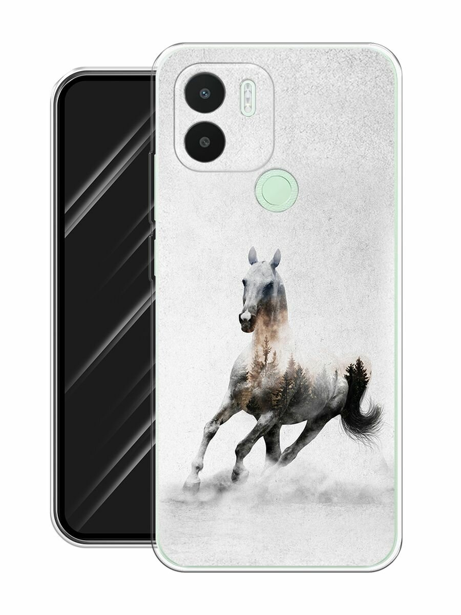 Чехол на Xiaomi Redmi A1+/Redmi A2+/Poco C51/C50 / Редми A1+ с принтом "Лошадь лес" — фото 1