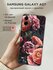 Чехол на Samsung Galaxy A07 / Самсунг А07 с принтом "Бордовые винтажные цветы", ...