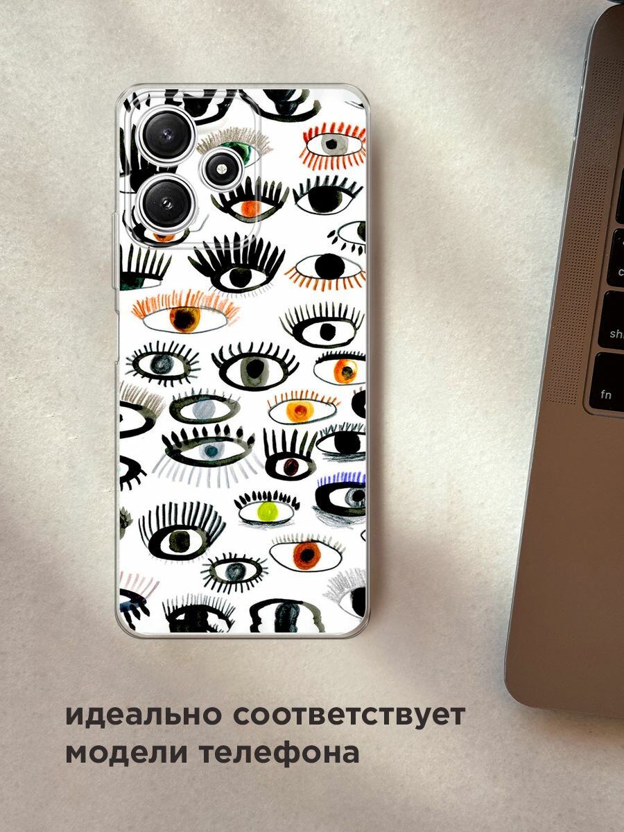 Чехол на Xiaomi Redmi 12 / Сяоми Редми 12 с принтом "Глаза акварель" — фото 1