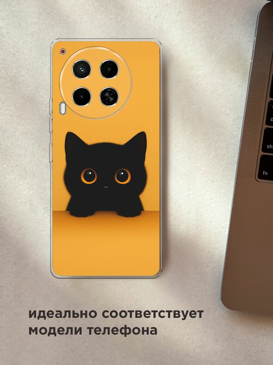 Чехол на Tecno Camon 30 5G / Текно Камон 30 5G с принтом "Контрастный котик" — фото 1