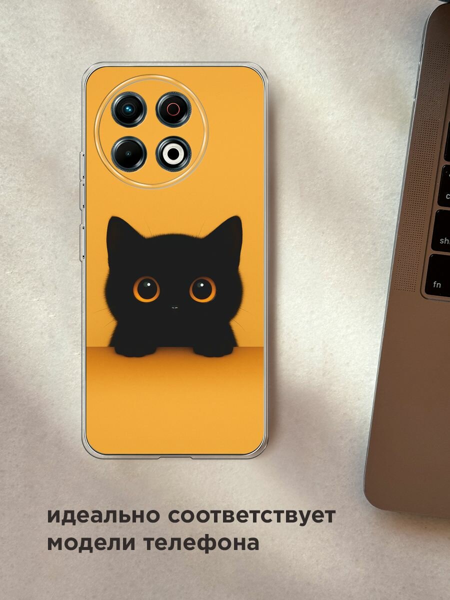 Чехол на Tecno Spark 30 Pro / Текно Спарк 30 Про с принтом "Контрастный котик" — фото 1