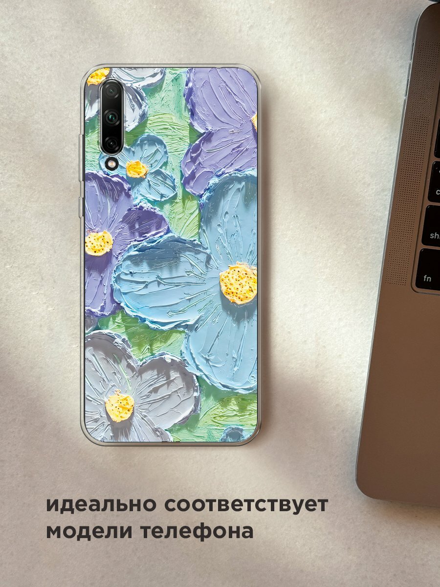Чехол на Honor 30i / Хонор 30i с принтом "Масляные цветы 2" — фото 1