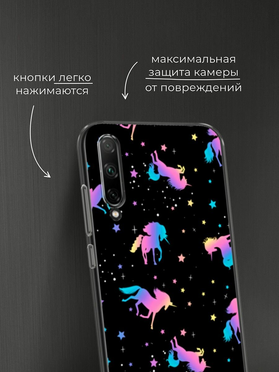 Чехол на Honor 30i / Хонор 30i с принтом "Единороги градиент" — фото 1