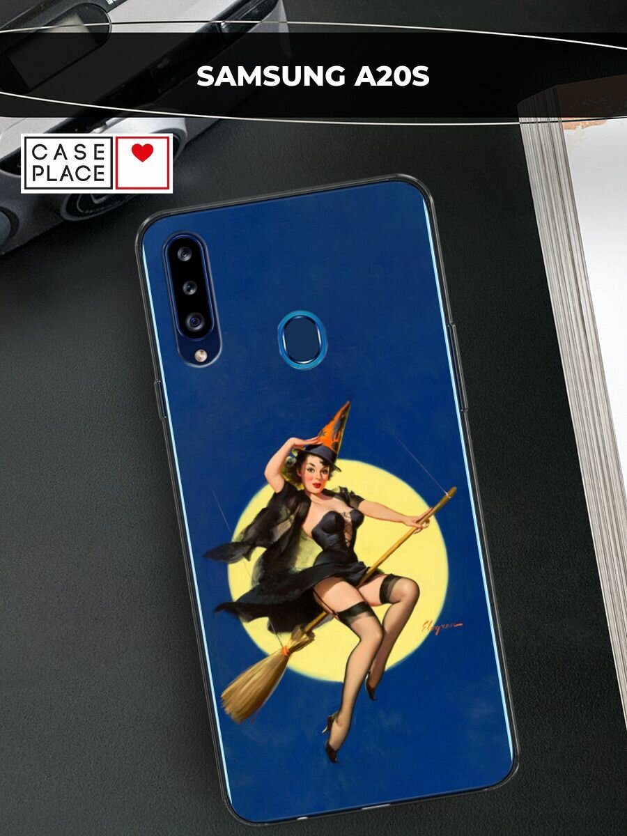 Чехол на Samsung Galaxy A20s / Самсунг Галакси A20s с принтом "Pin-Up Witch"