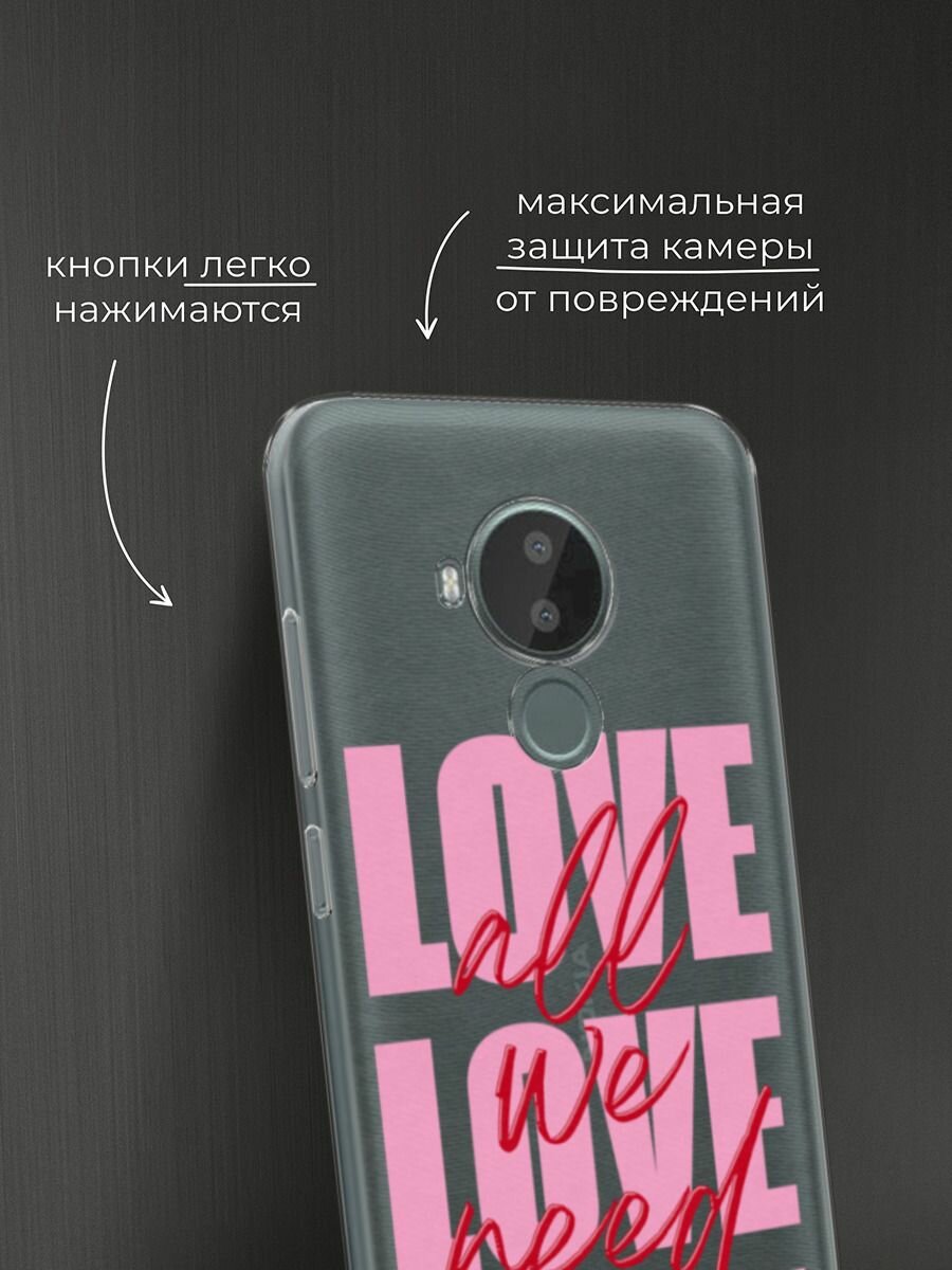 Чехол на Nokia C30 / Нокия C30 с принтом "All we need is love" — фото 1