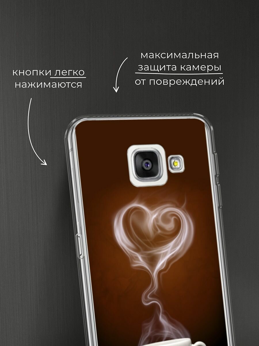 Чехол на Samsung Galaxy A3 2016 / Самсунг Галакси А3 2016 с принтом "Кофейная любовь" — фото 1