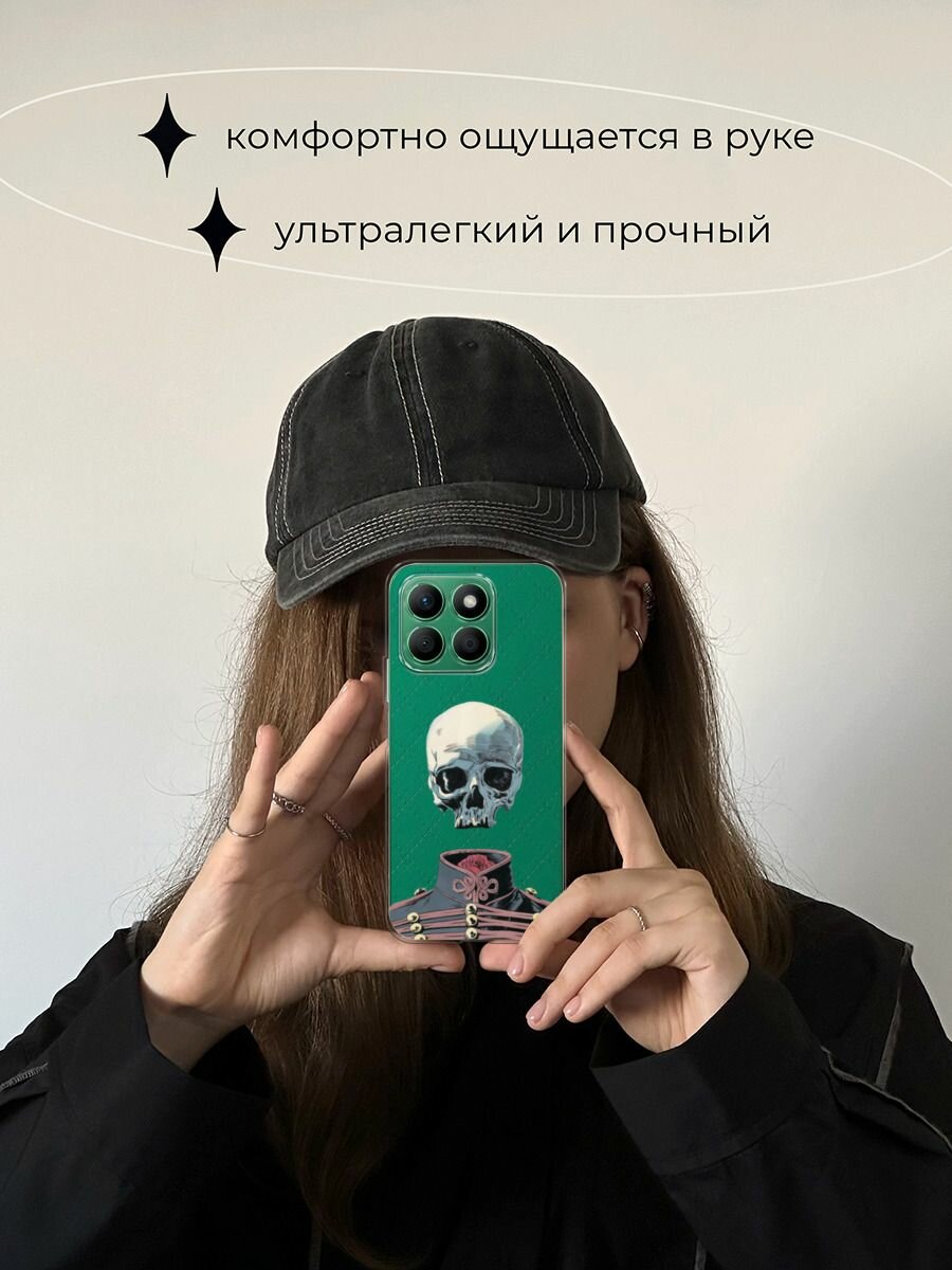Чехол на Honor X8B / Хонор X8B с принтом "Гусар", прозрачный — фото 1