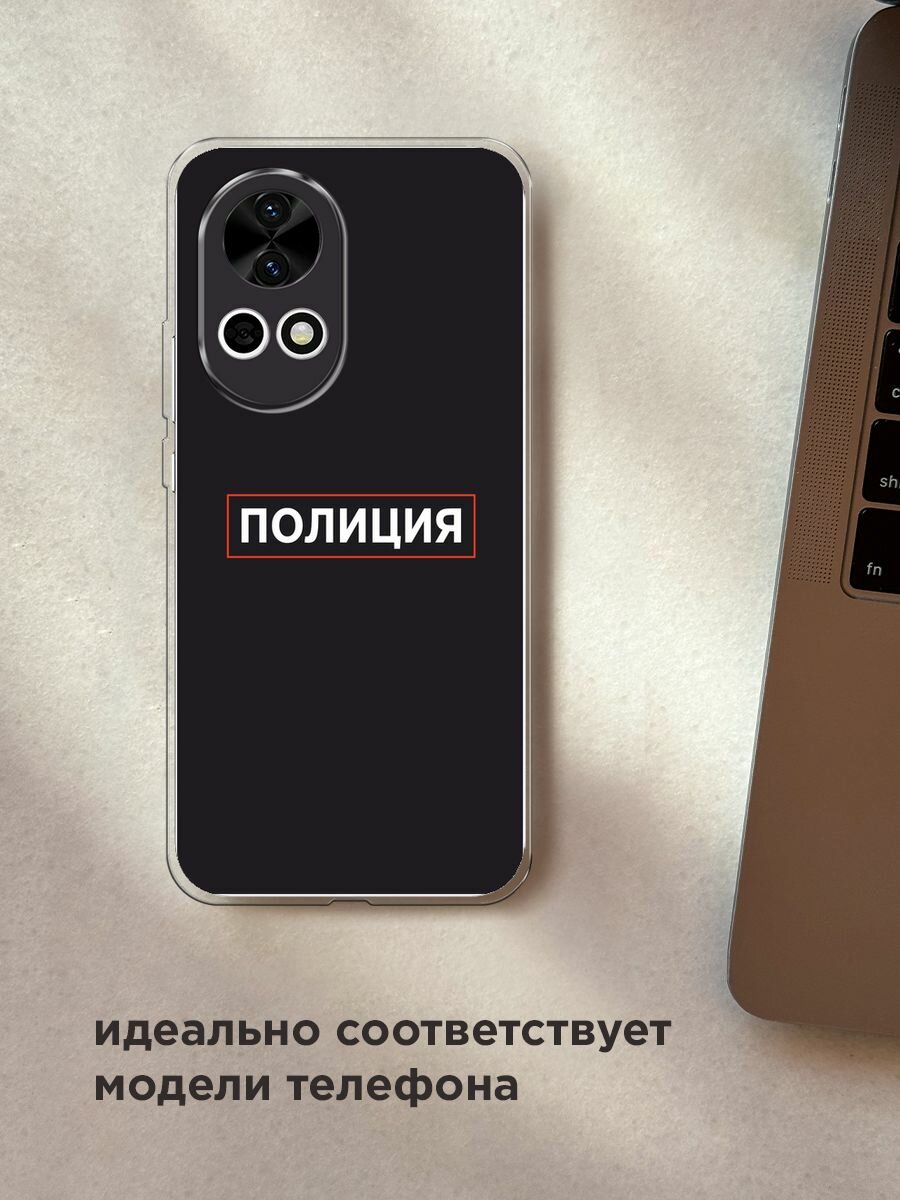 Чехол на Huawei Nova 12/Nova13 / Хуавей Нова 12/Нова 13 с принтом "Police logo" — фото 1
