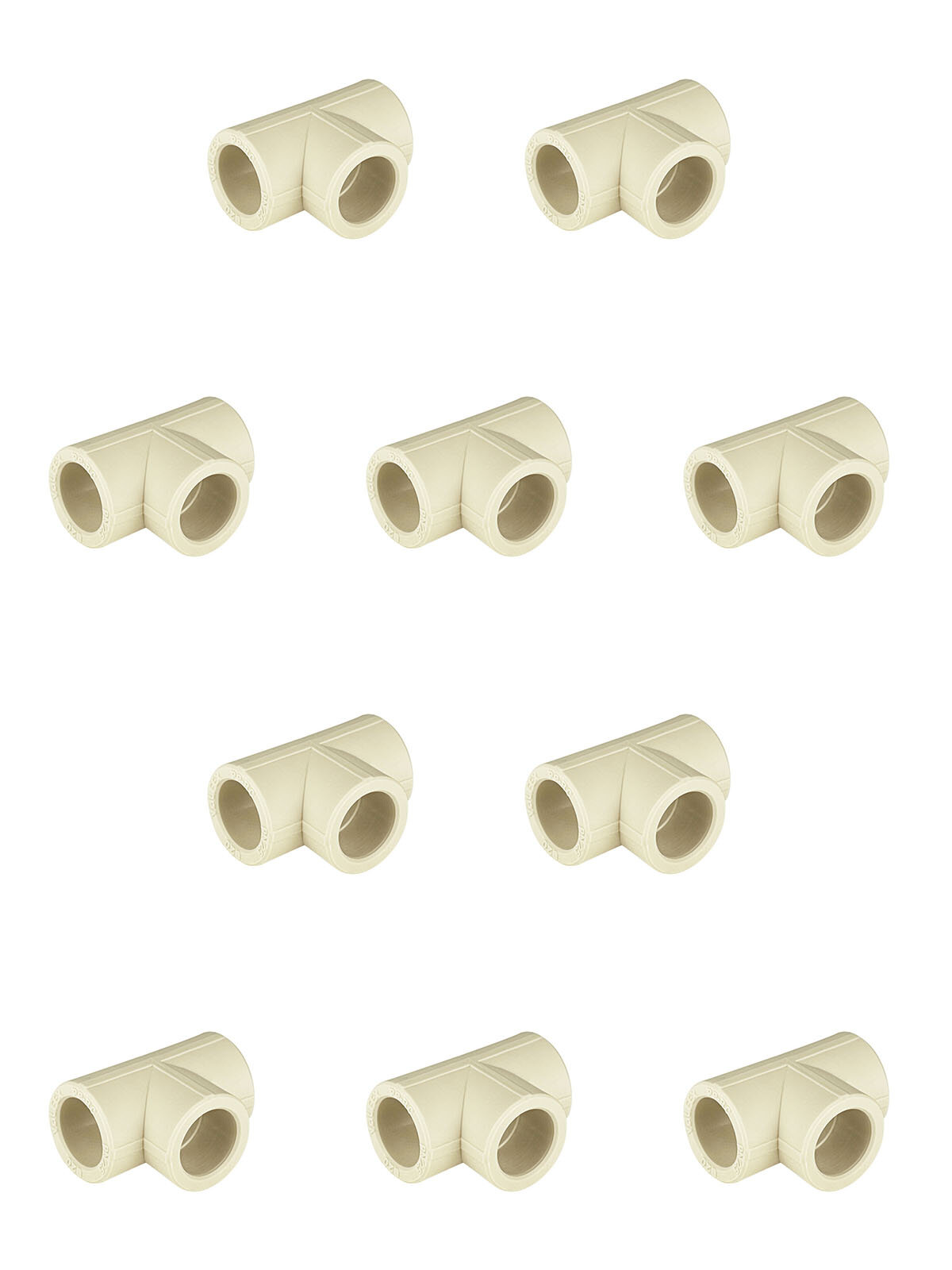 Тройник полипропиленовый 20 х 20 х 20 мм серый (10 шт.)