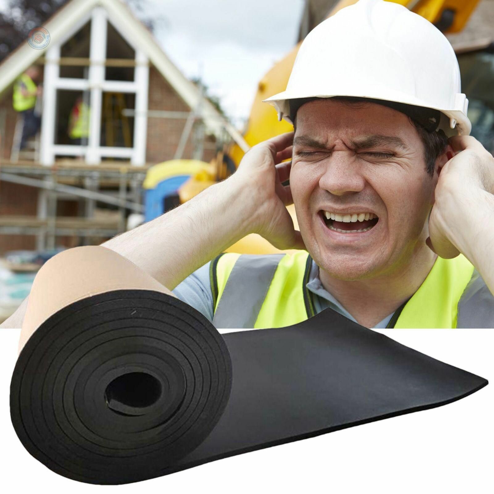 Звукоизоляция капота автомобиля, брандмауэр и двери, теплозащитный коврик из бутилкаучука, водонепроницаемая прокладка 100x50 см, режется под размер, снижает шум и жару