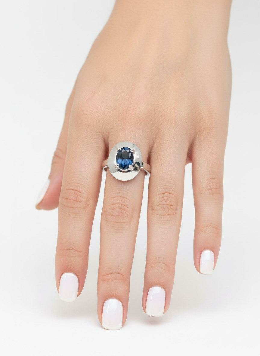 Кольцо тонкое, серебро, 925 проба, родирование