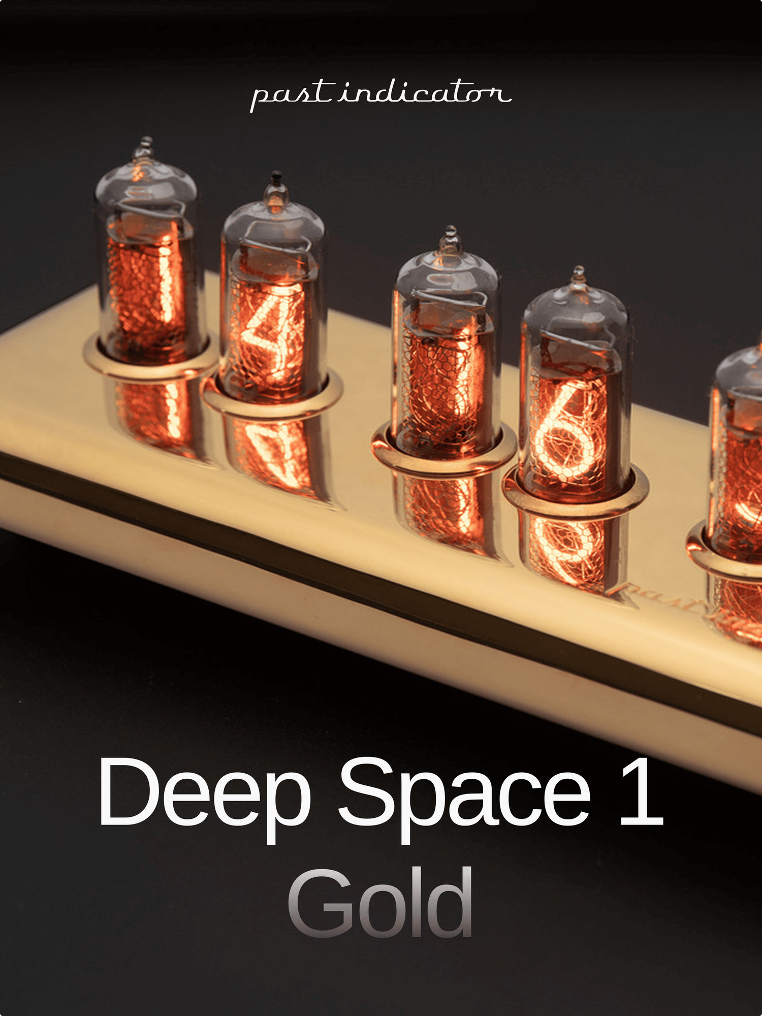 Настольные часы "Deep Space 1", ламповые, латунь, высота 8 см, латунь, позолота