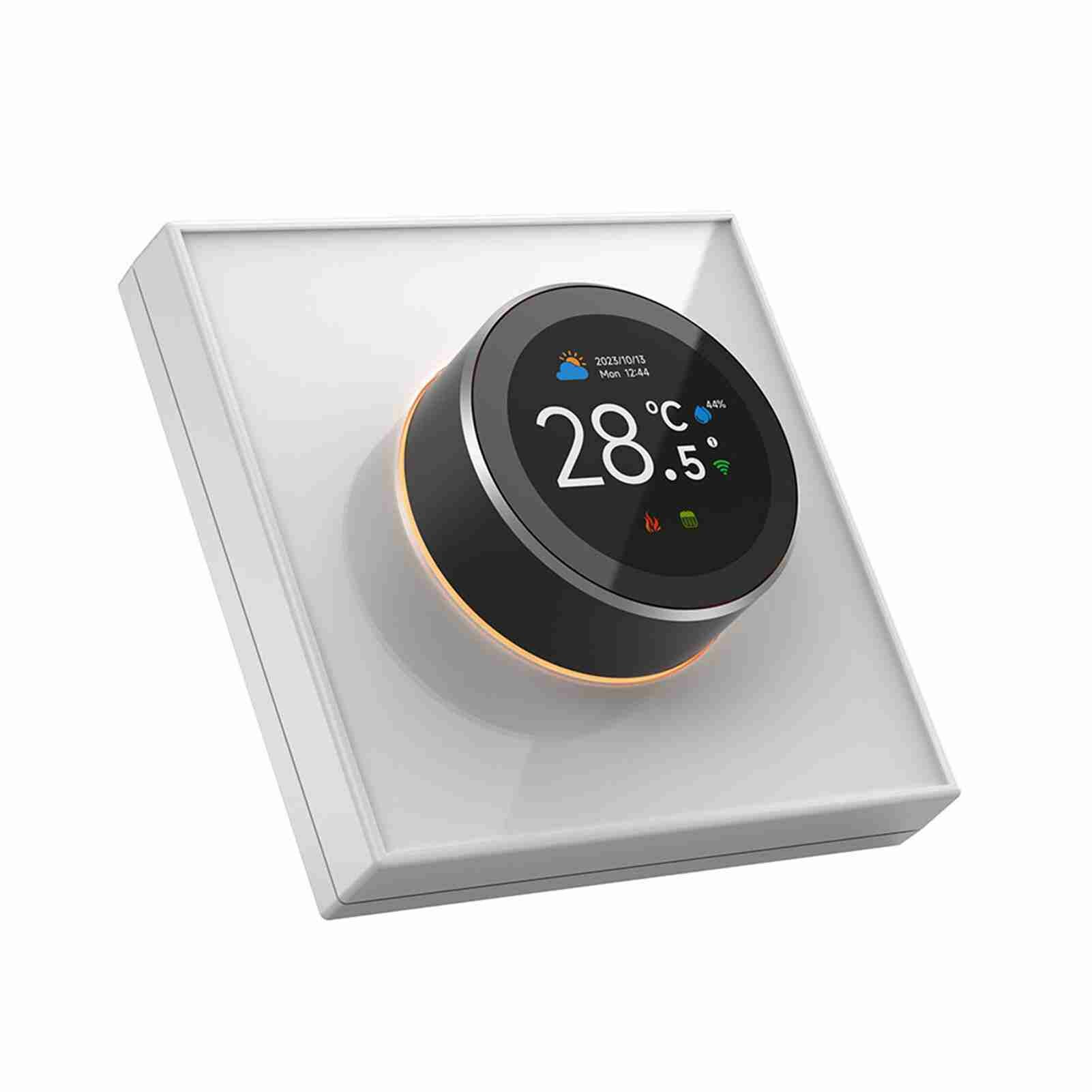 Умный термостат TUYA для дома, 1,32-дюймовый экран, WIFI, контроллер температуры с 7 окружающим освещением для водяного/электрического пола/газового водогрейного котла