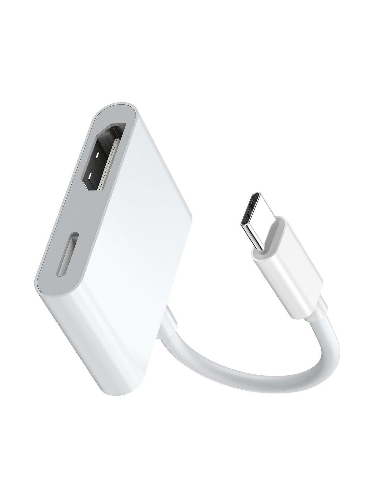 USB C to HDTV Adapter Type C to HDTV Adapter 4K@30Hz Video Sound Sync Screen Converters Replacement for PC Laptop