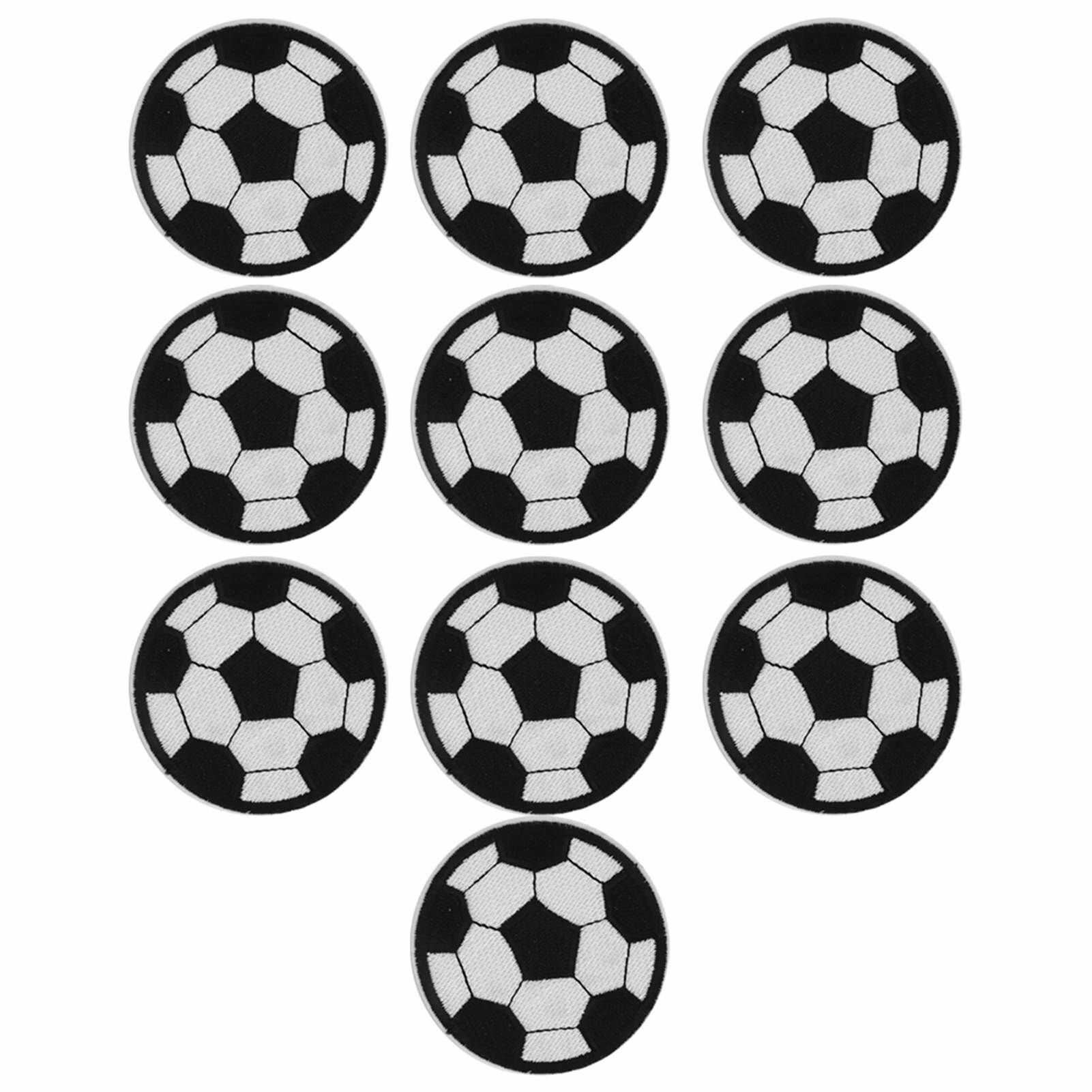 10 шт. нашивок с изображением футбольного мяча для рюкзака, одежды, аксессуаров, нашивок, наклеек, значков, пришиваемых термоклеем