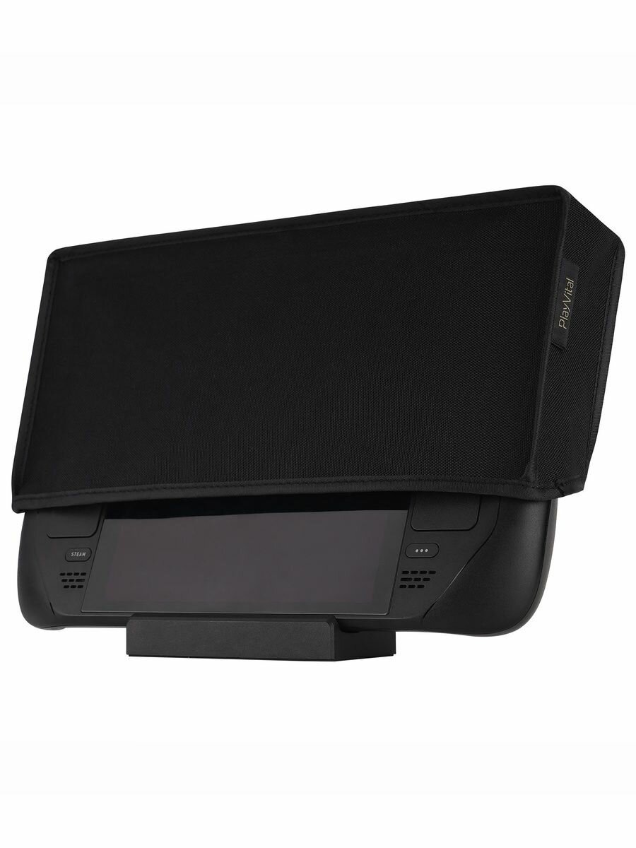 PlayVital Пылезащитный чехол для Steam Deck LCD и OLED, мягкий защитный чехол-накидка от пыли и царапин, черный