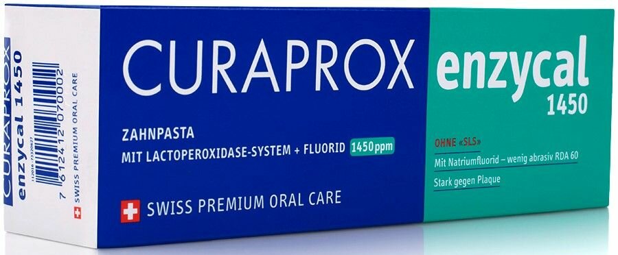 Зубная паста Curaprox Enzycal Сладкая мята, 75мл