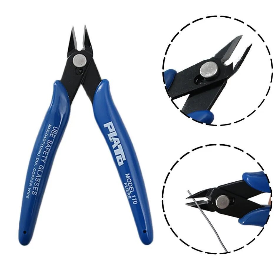 Бокорезы PCAFC модель Plato 170 с прорезиненными ручками для провода боковые кусачки острые качественные