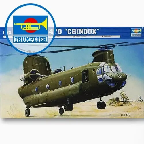 Trumpeter 01622 1/72 CH-47D Chinook Модель вертолета (Нет никаких моделей солдат)