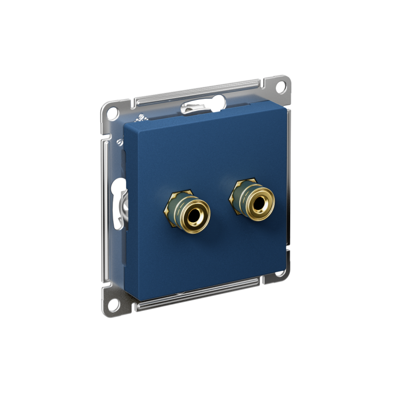 Аудиорозетка двойная AtlasDesign аквамарин SE, SCHNEIDER ELECTRIC ATN001187 (1 шт.)