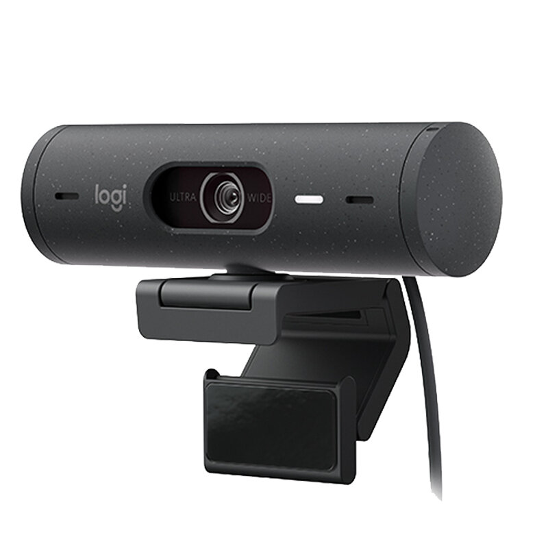 Веб-камера Logitech Brio 500 Full HD 1080P для ПК, графитово-черная, для онлайн-курсов и конференций