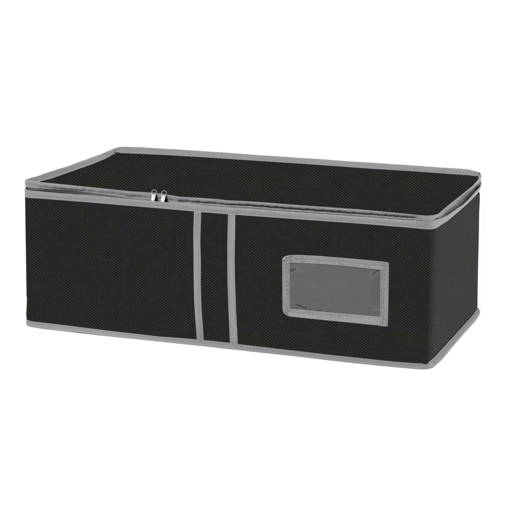 Коробка для хранения рыжий КОТ "Black", 60х30х20 см, спанбонд/ПВХ, черный