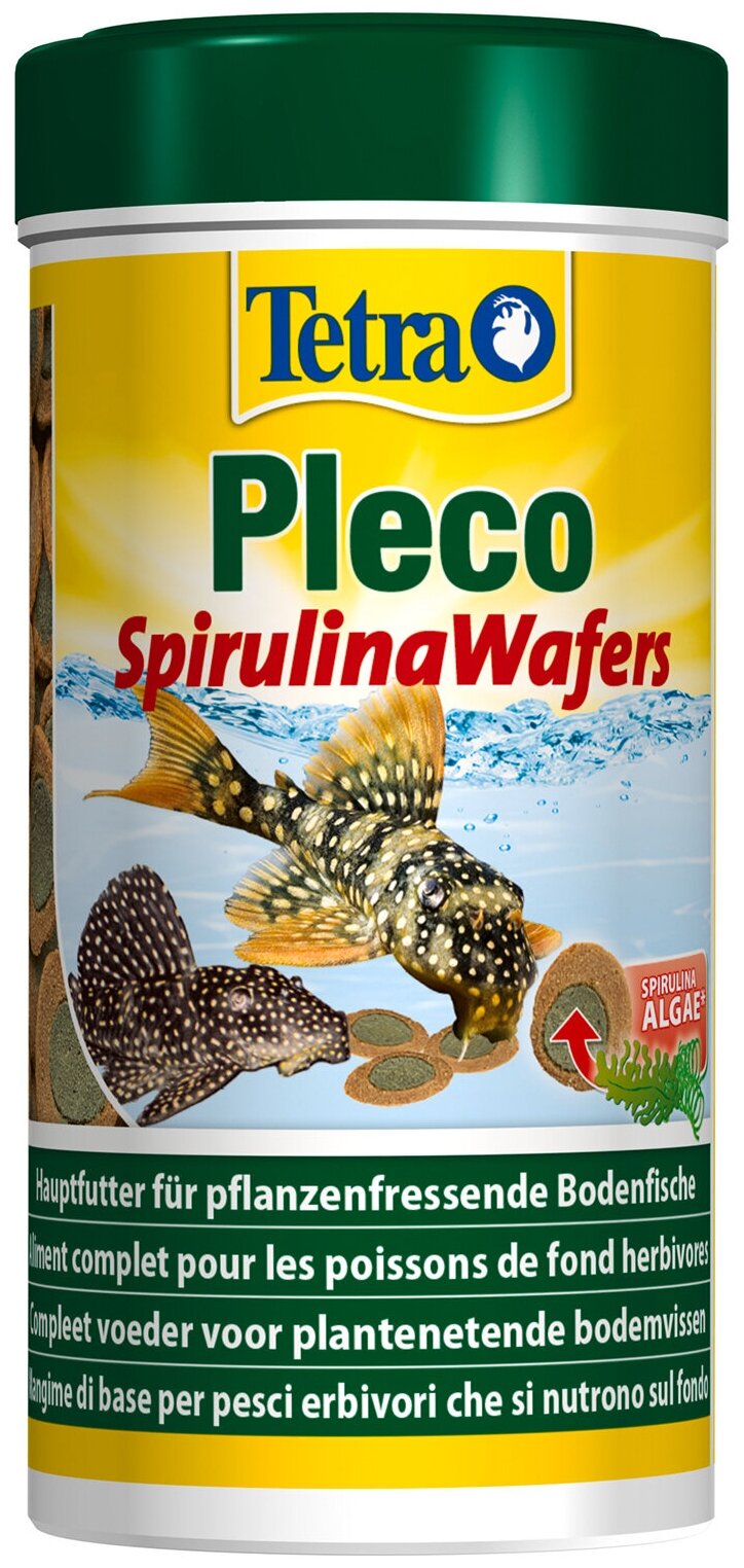 Корм для сомов Tetra Pleco Spirulina Wafers в виде чипсов 250 мл
