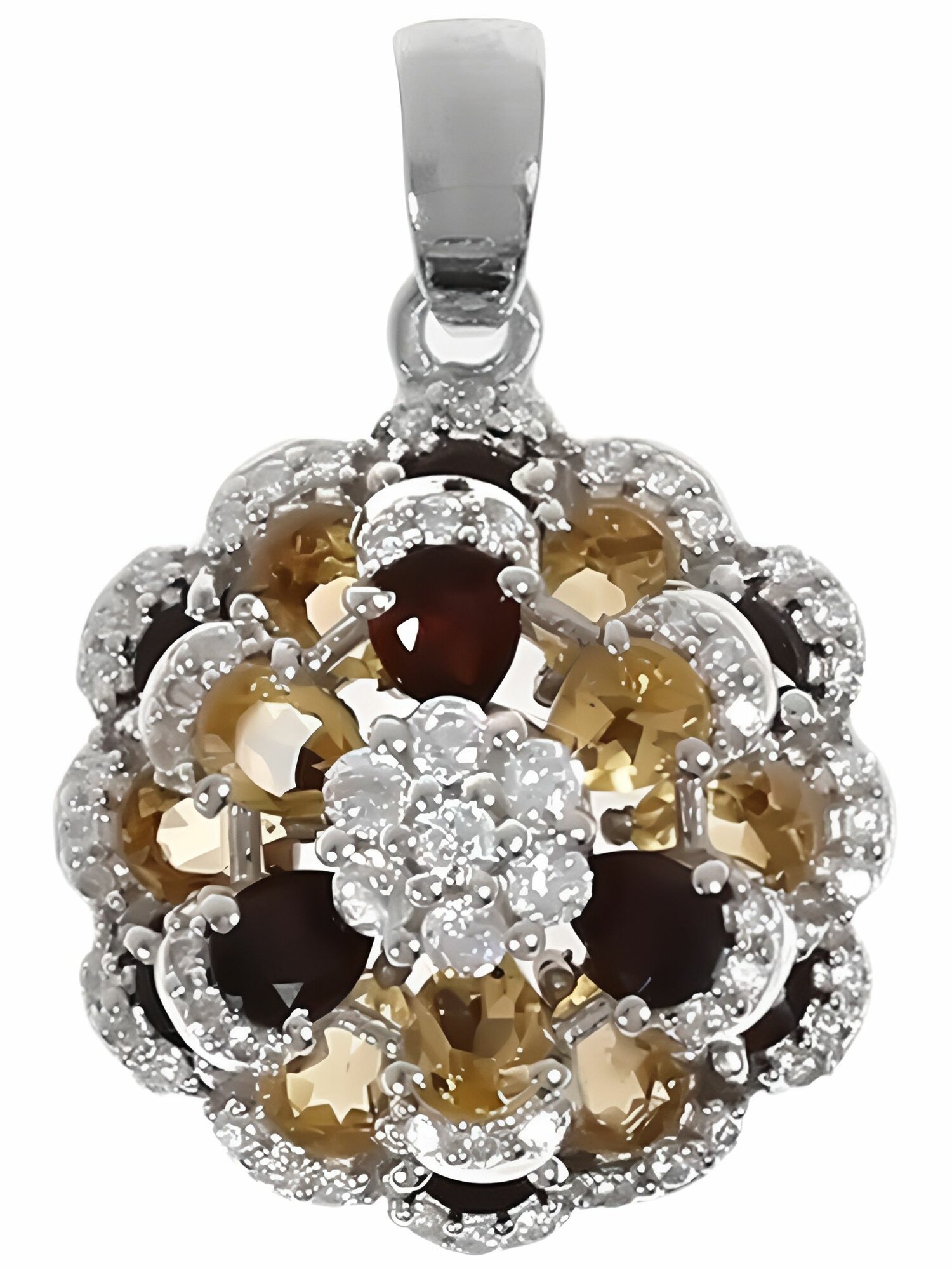 Подвеска, серебро, 925 проба, родирование, фианит