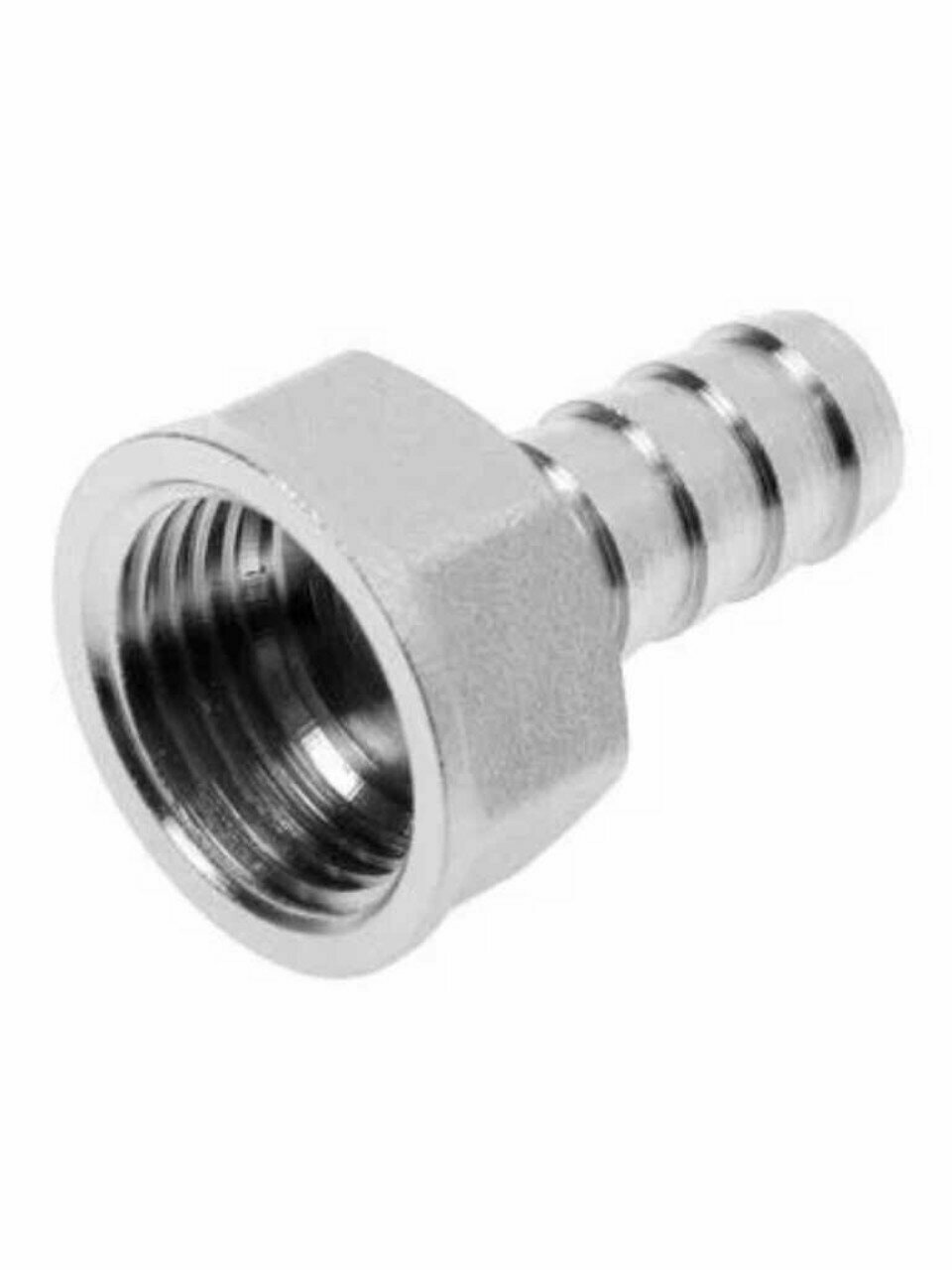 Штуцер резьбовой STI d12х1/2", никелированная латунь, Китай