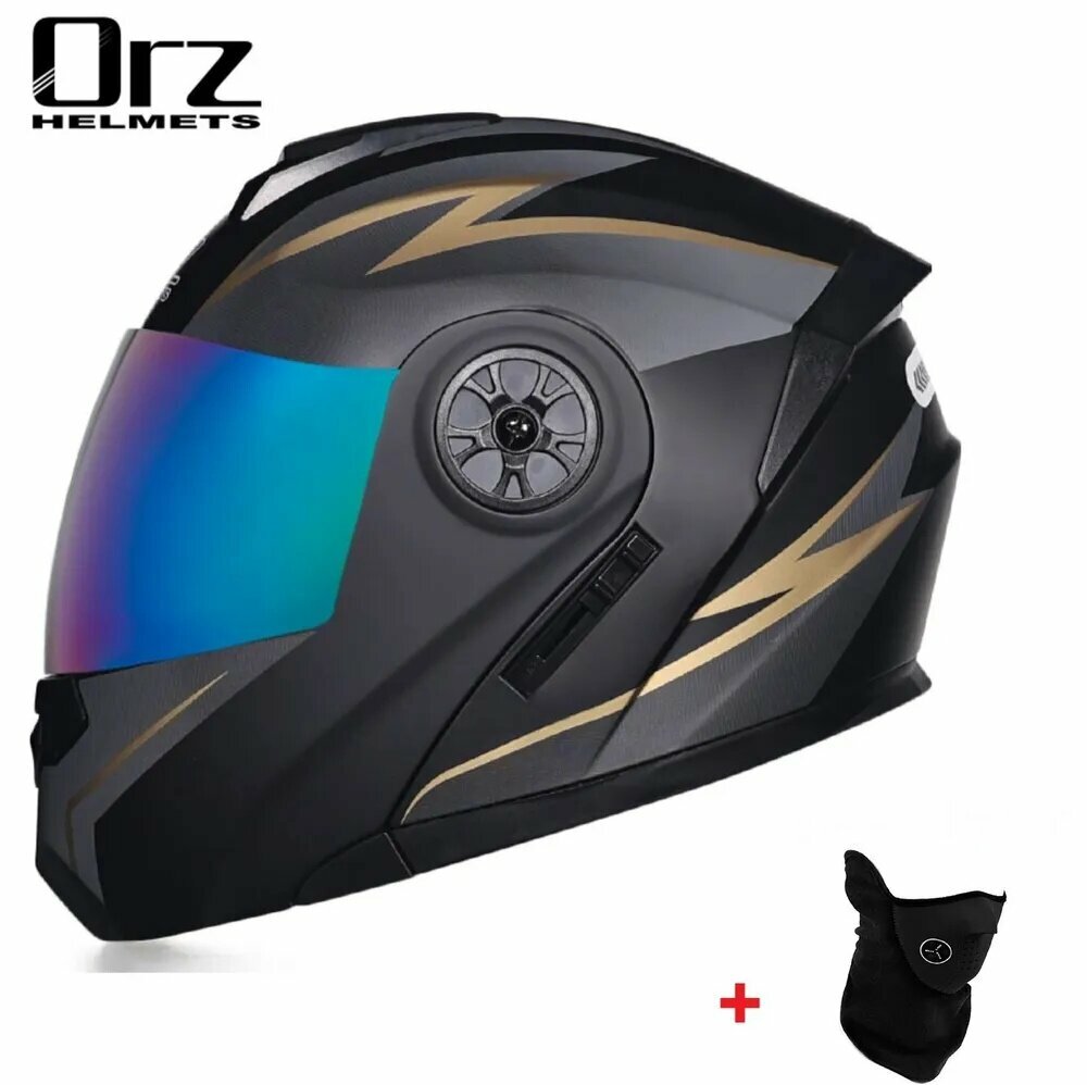 Orz HELMETS Мотошлем, цвет: горчичный, размер: M