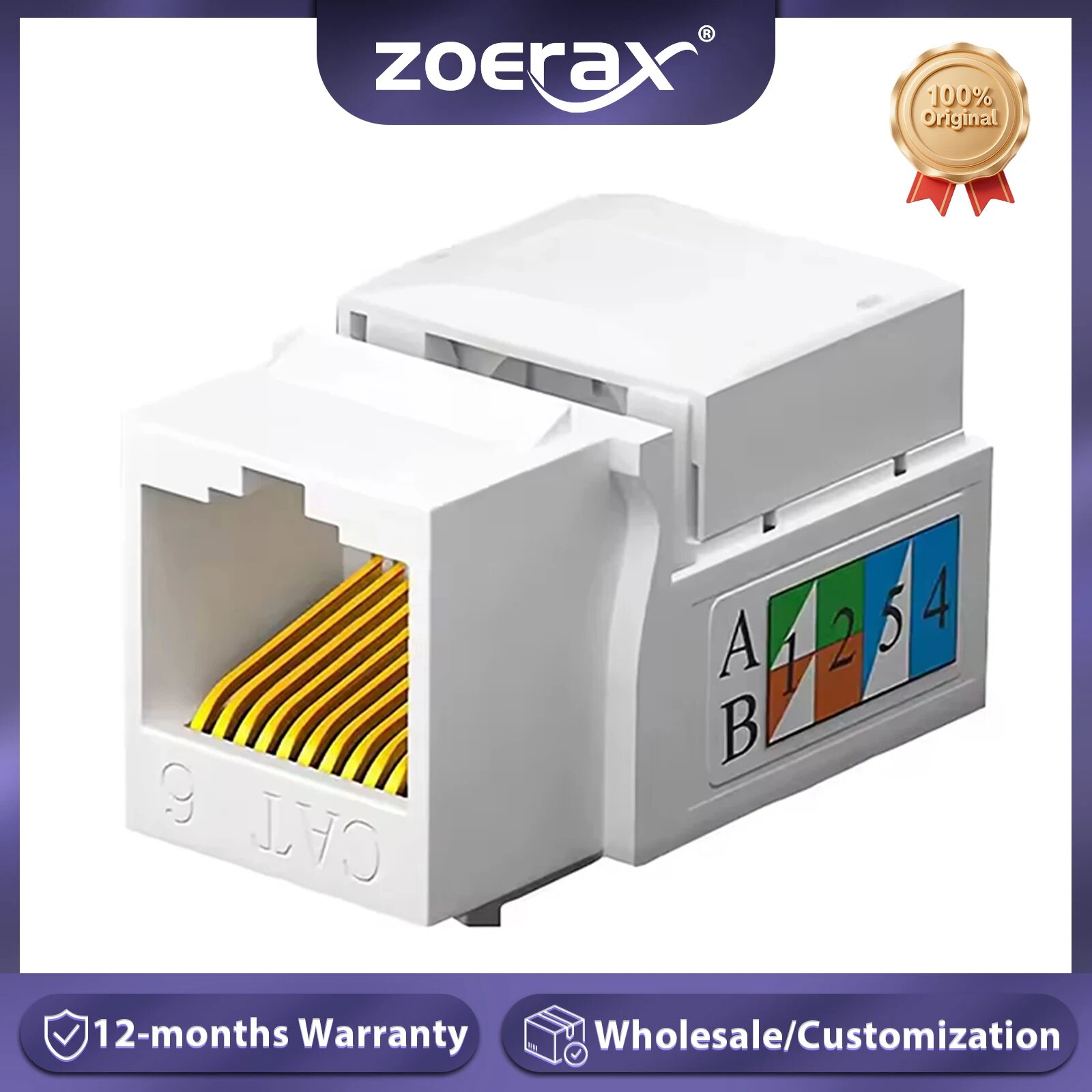 ZoeRax разъемы Keystone Cat5e 10 шт.