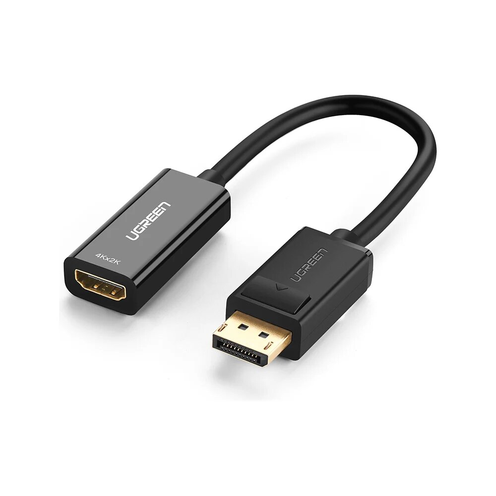 Конвертер Ugreen MM137 (40363) DP to HDMI Female Converter 4K 2K-30Hz. Цвет: черный 40363_
