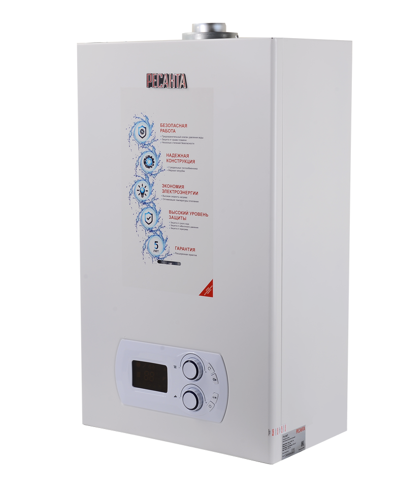 Газовый настенный одноконтурный котел Ресанта ГК-24/1, 9.6/24 кВт, 2,4 м3/ч