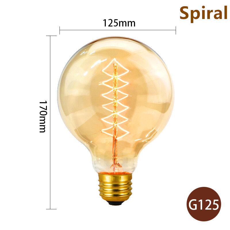 Винтажная лампа с вольфрамовым нитью, светодиодная лента с теплым светом, энергосберегающая антикварная лампа Эдисона, креативная декоративная лампа с шелковым нитью