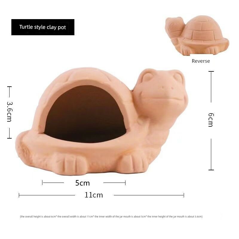 Декоративный аквариумный элемент: глиняный горшок-укрытие, домик для разведения и спаривания рыб, пещера для скрытия,