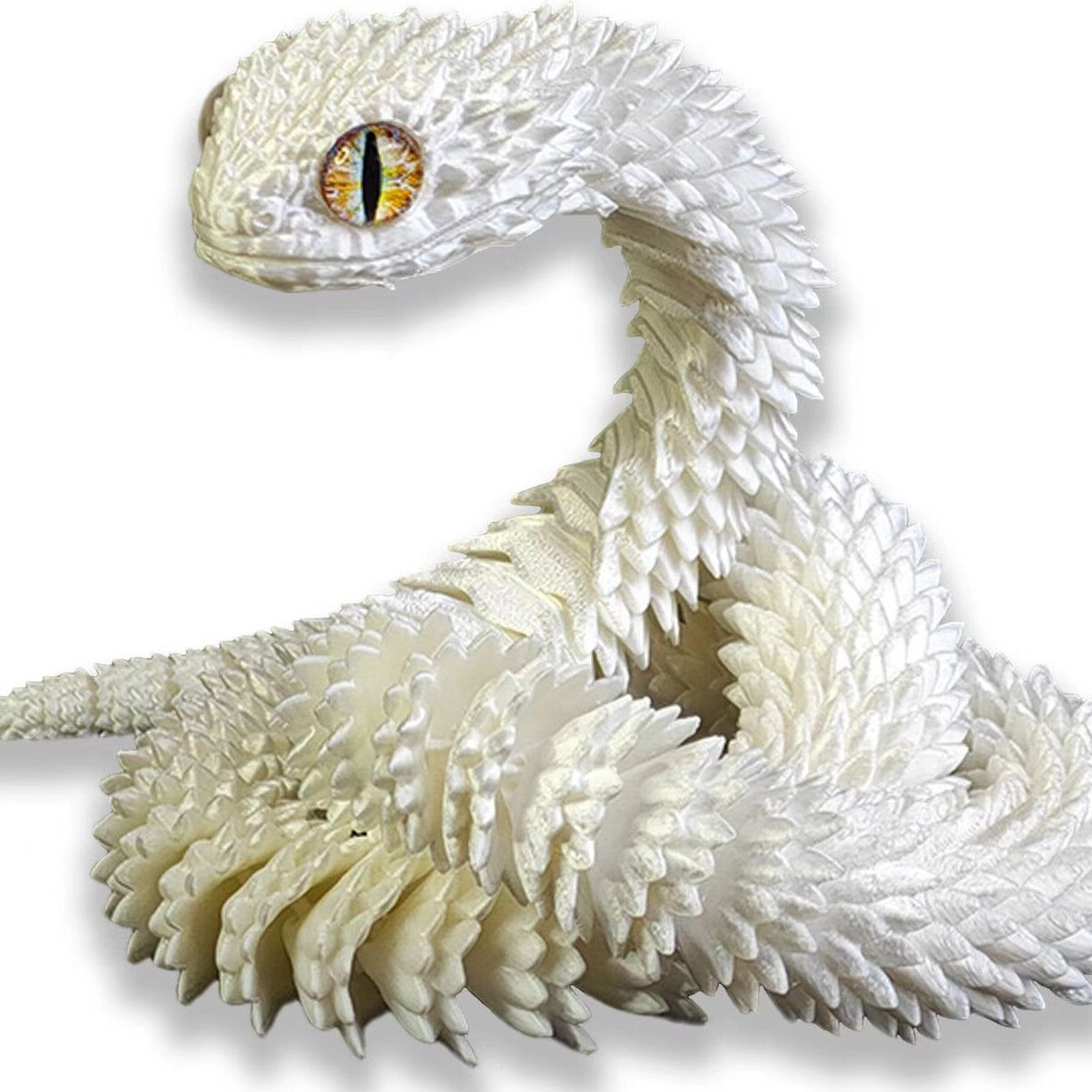 3D-печатная реалистичная змея с подвижными глазами, деформируемая змея, DIY изысканная ностальгическая реалистичная модель игрушки