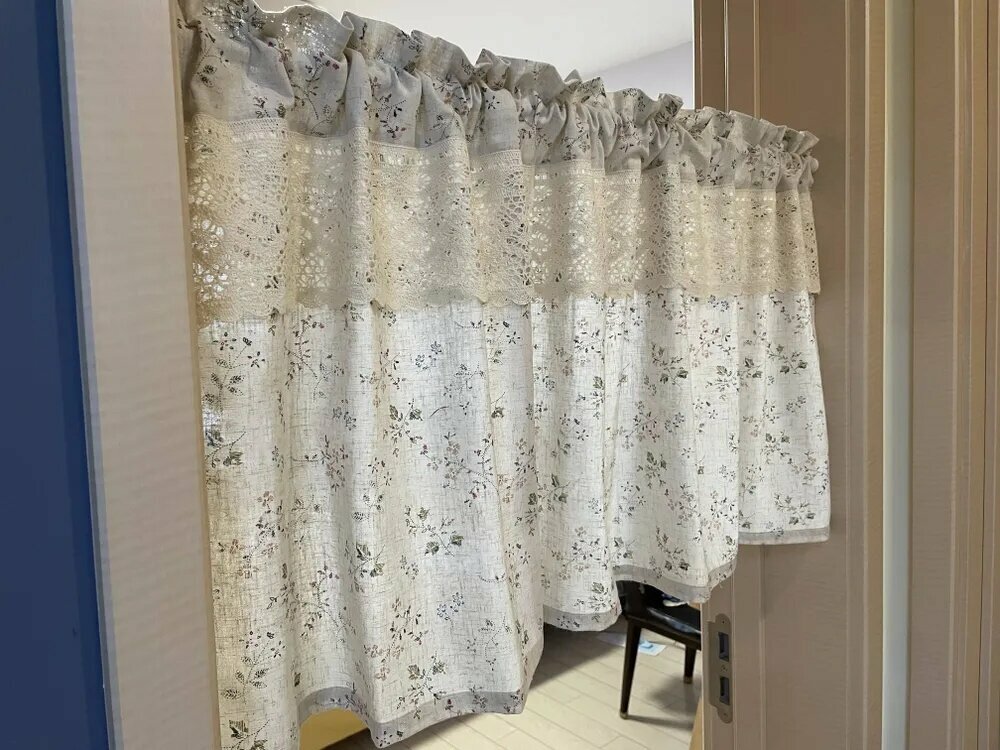 Штора гардина 140х40 см крепление Без крепления бежевый