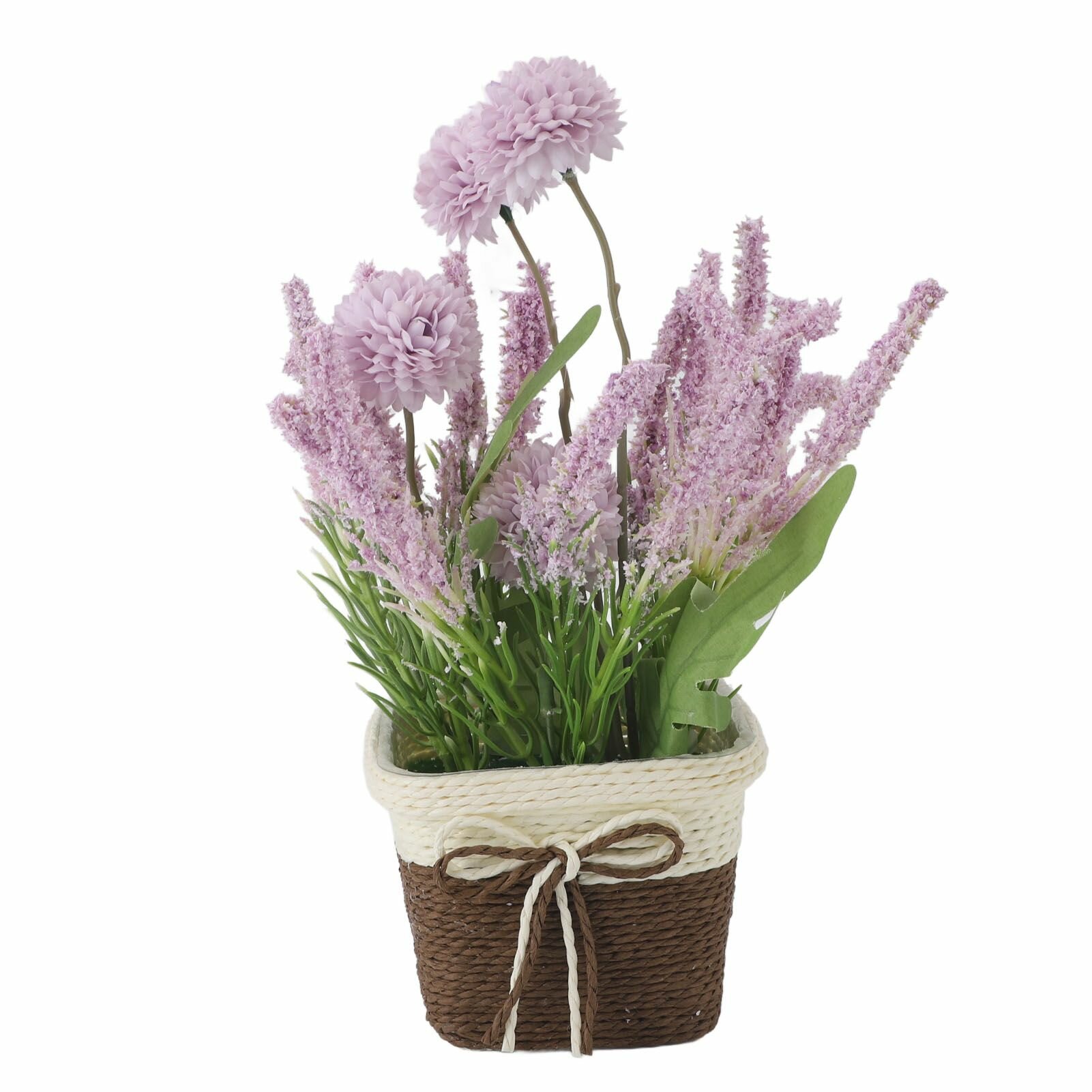 Горшечное искусственное растение (гортензия/лаванда) для интерьера