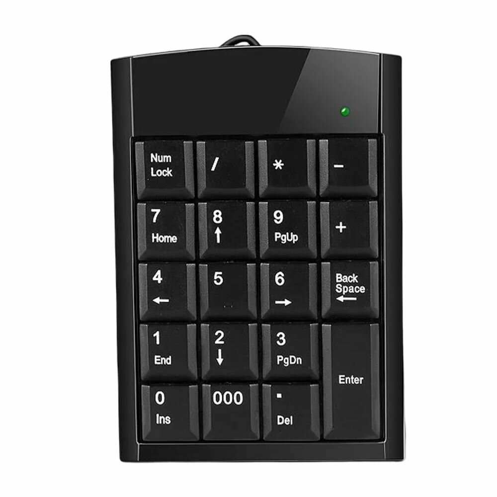 Портативная цифровая клавиатура с 19 клавишами, проводная, USB, для ноутбука, настольного компьютера, кассы, финансового учета