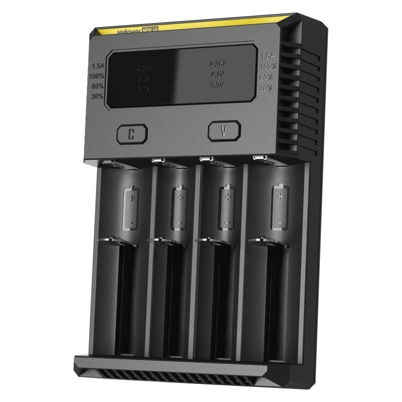 Зарядное устройство Intellicharger Nitecore New I4 для аккумуляторов 18650, черный
