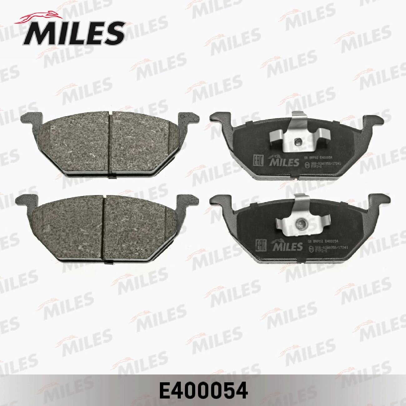 Колодки тормозные дисковые передние Miles E400054 для а/м Skoda Octavia A4, A7, Rapid, VW Polo Sedan